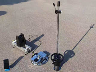 The test of falling weight defelctometer - TBT testing equipment